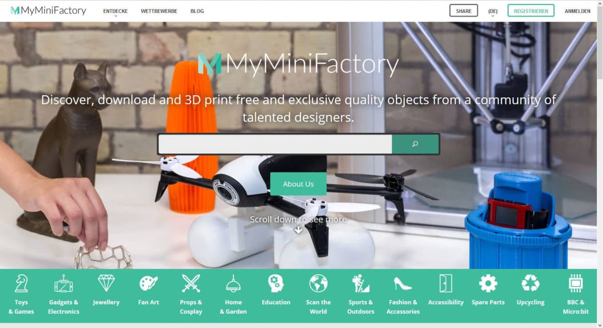 3D Drucker Vorlagen | Kostenlose 3D Modelle und STL Quellen | threedom ...